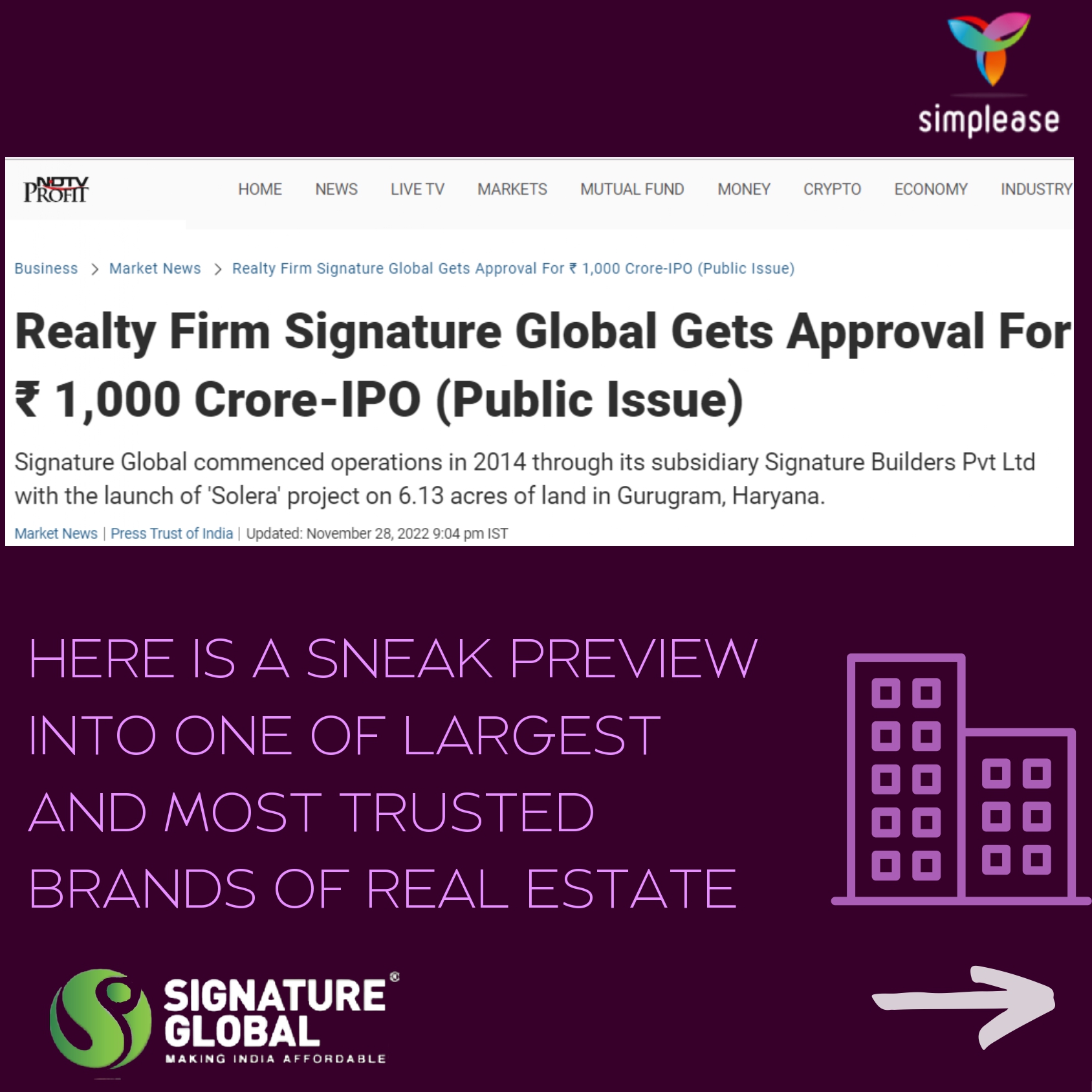 Realty firm Signature Global gets approval from SEBI for Rs.1,000 crore ...